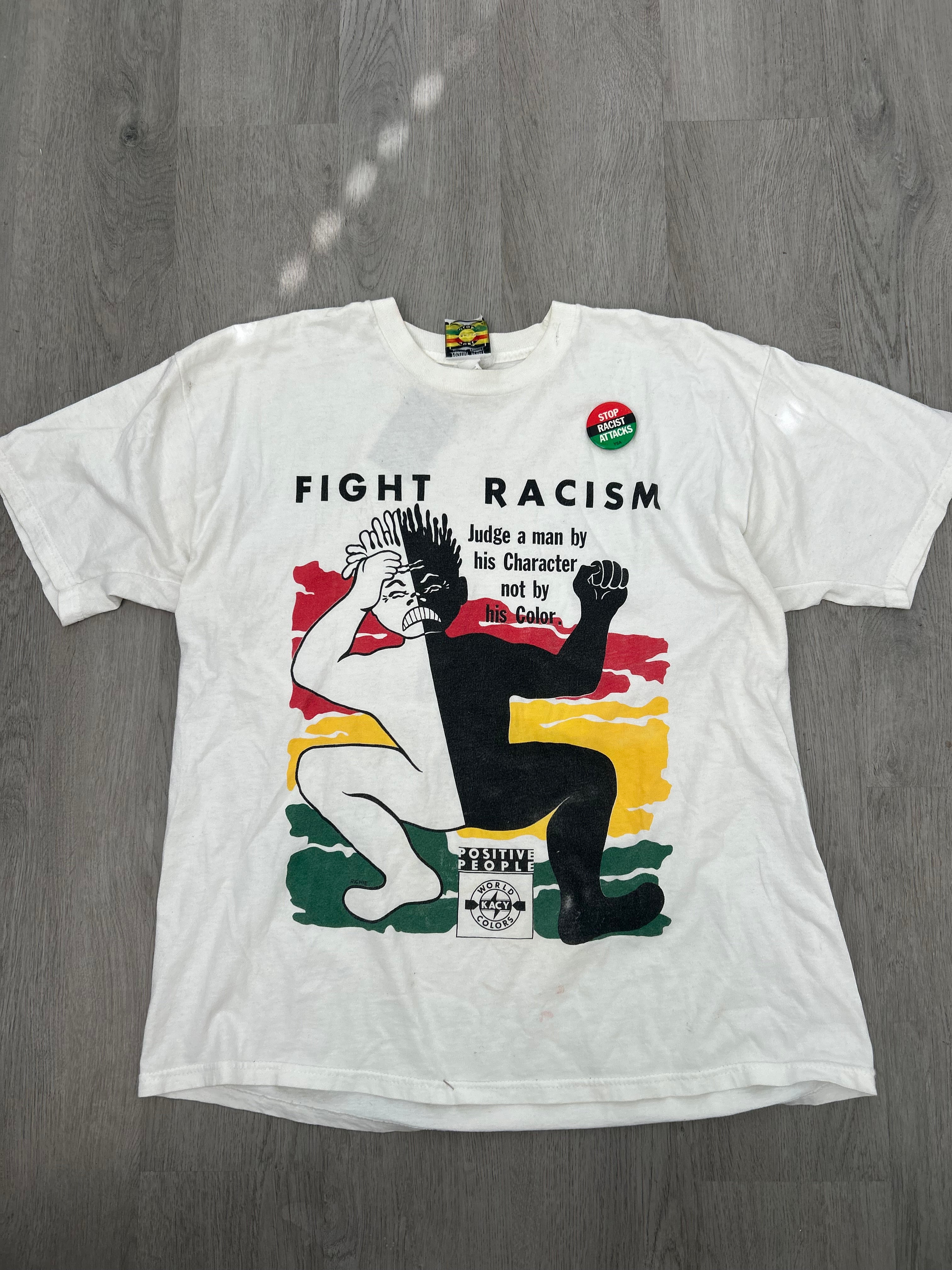 Vitnage Fight Racism Judge By Character Tee – Ageless SC