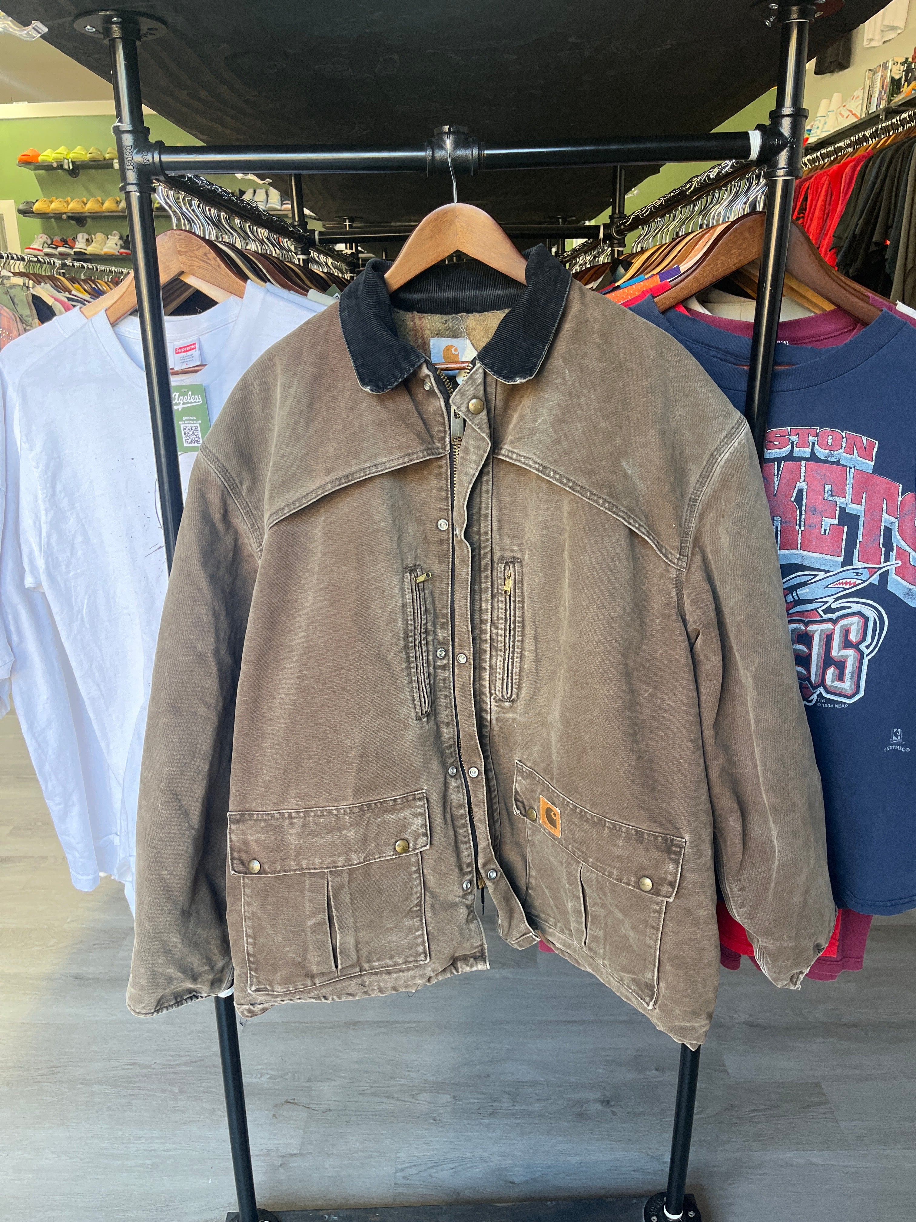 Carhartt Brown Washed Worker Jacket – Ageless SC